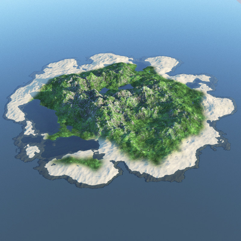 Island ocean 3D model - TurboSquid 1189669