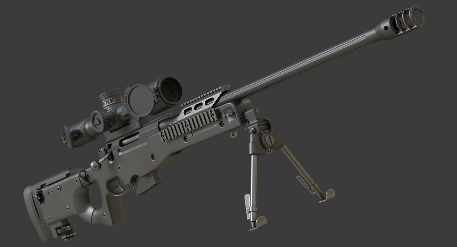 L96A1（338 Lapua Magnum）093D模型 - TurboSquid 1340344