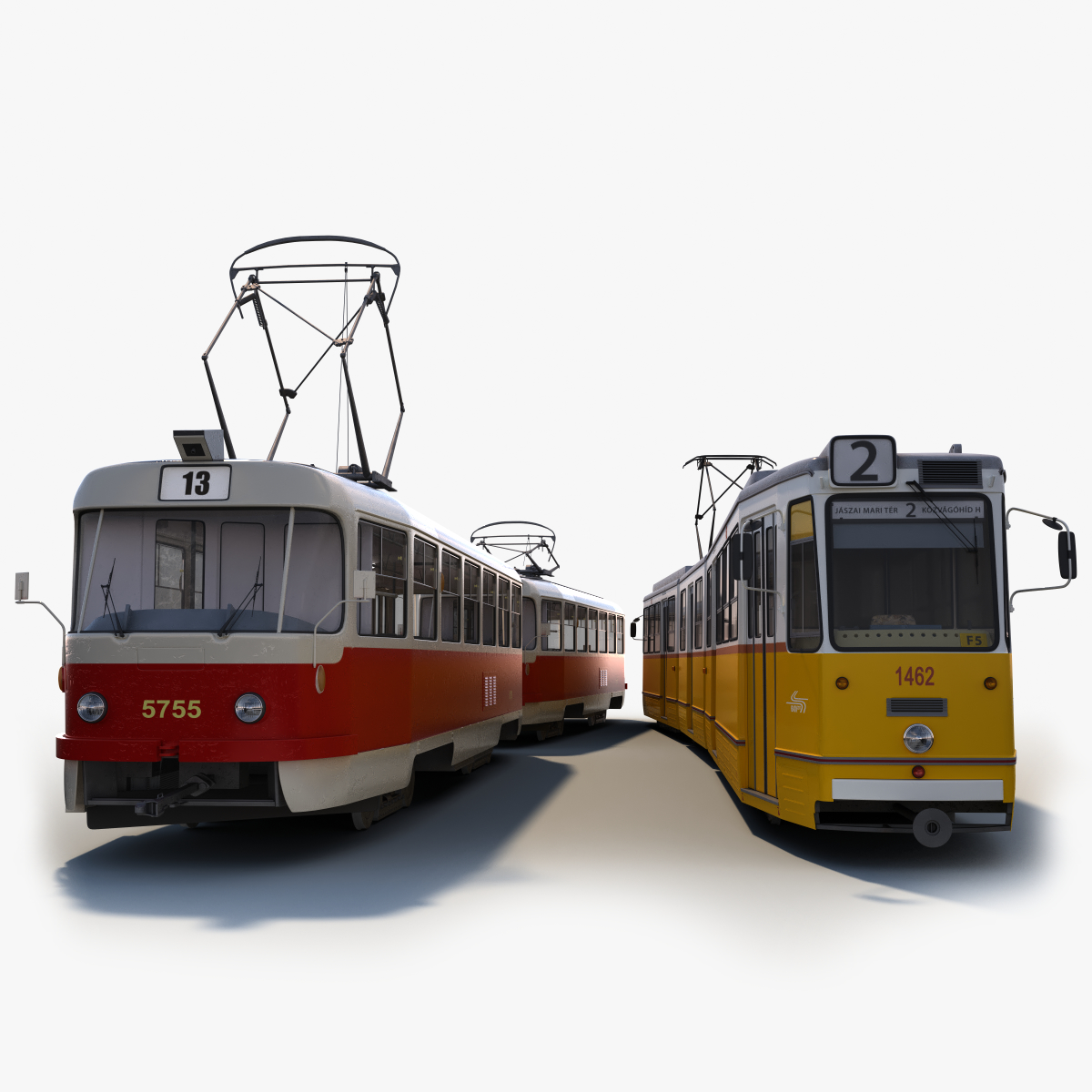 3D 1960s tram tatra ganz model - TurboSquid 1340392