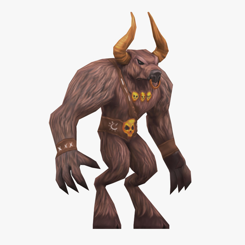 minotaur animations character 3d model