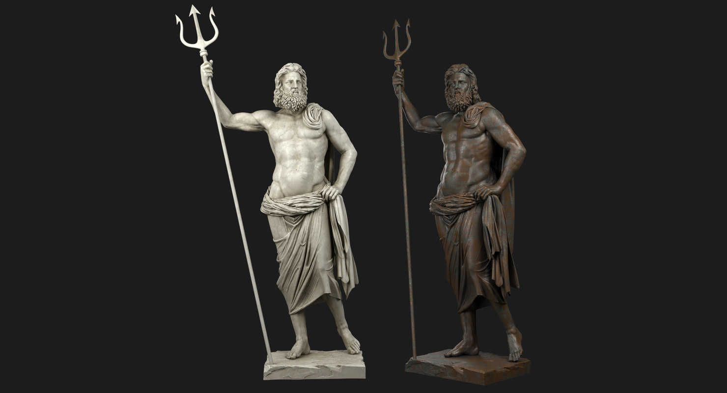 3D poseidon sculpture bronze model - TurboSquid 1337751