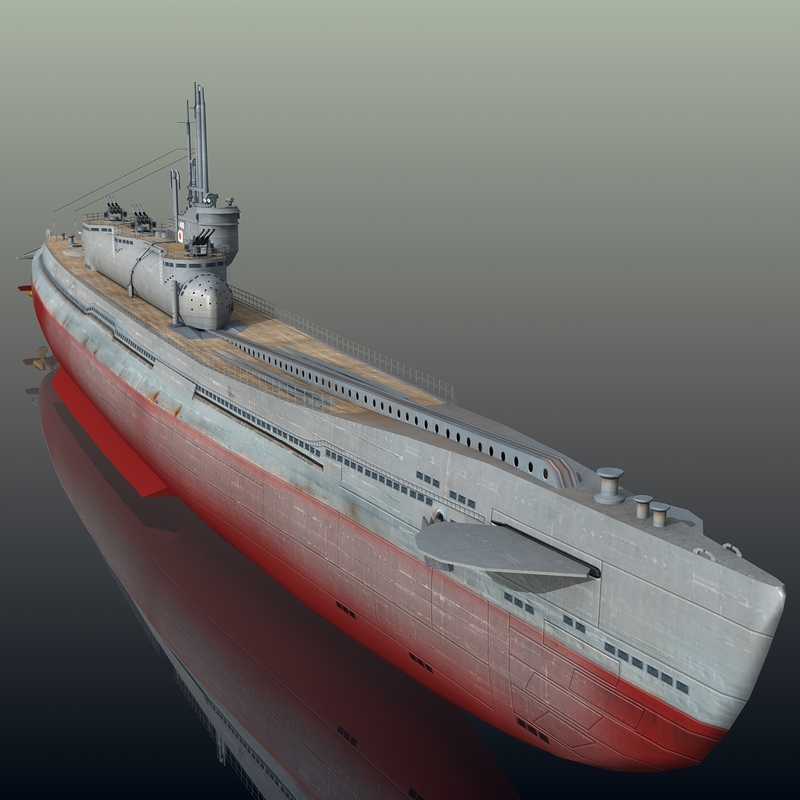 I-400 submarine 3D model - TurboSquid 1340541