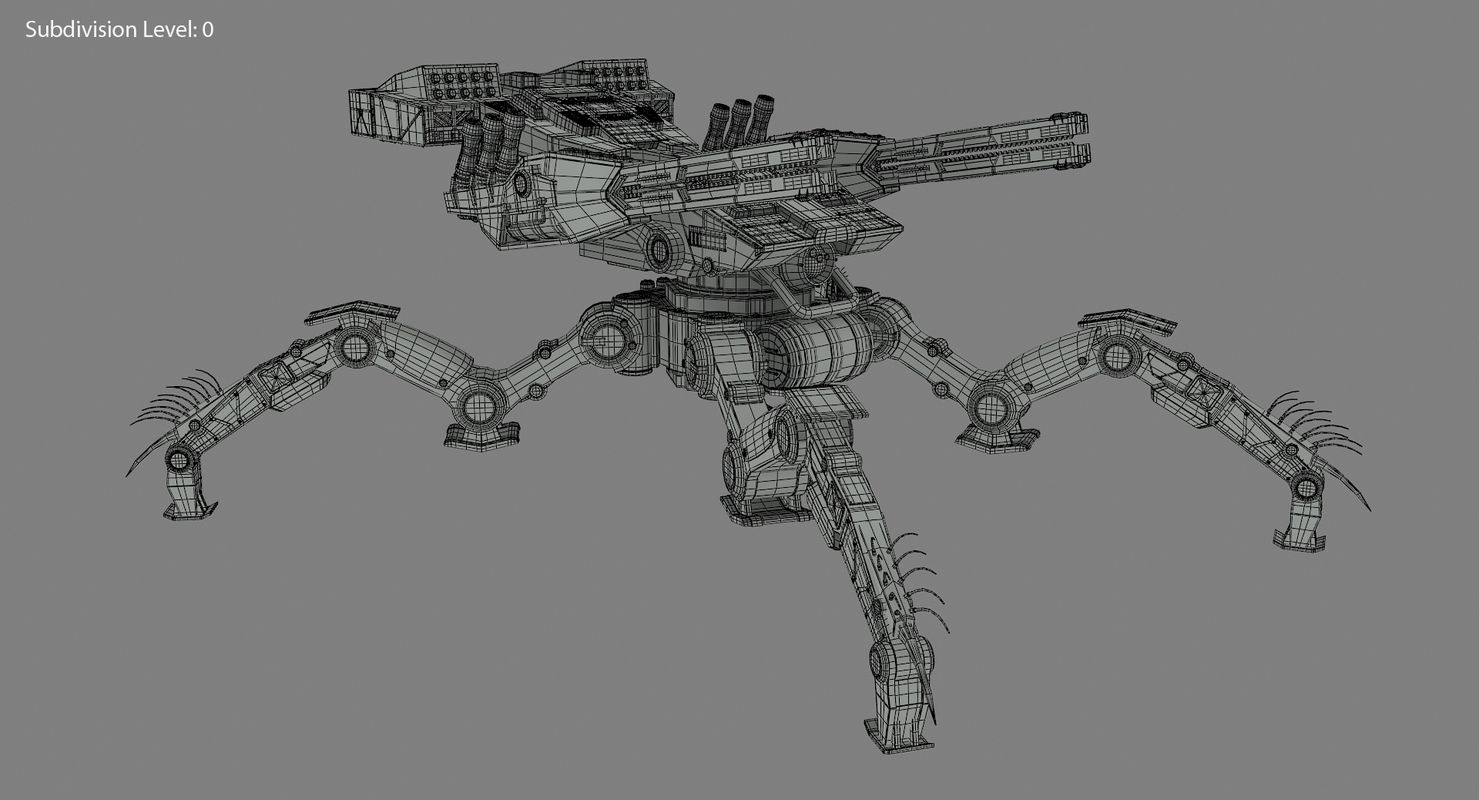 Futuristic spider tank 3D model - TurboSquid 1340913