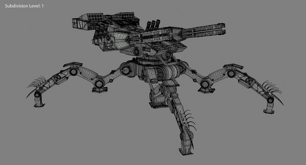 Futuristic spider tank 3D model - TurboSquid 1340913