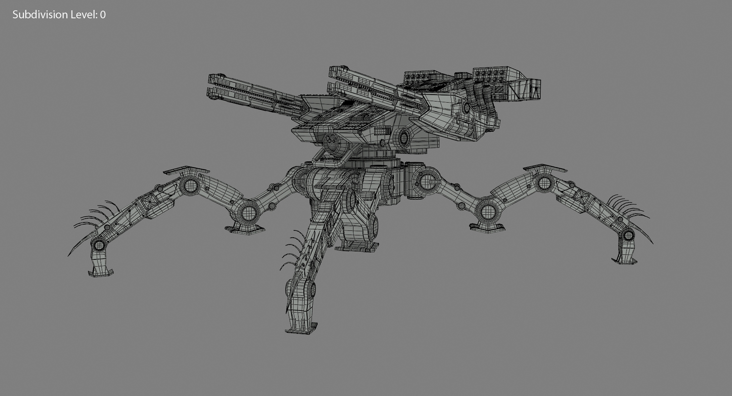Futuristic spider tank 3D model - TurboSquid 1340913