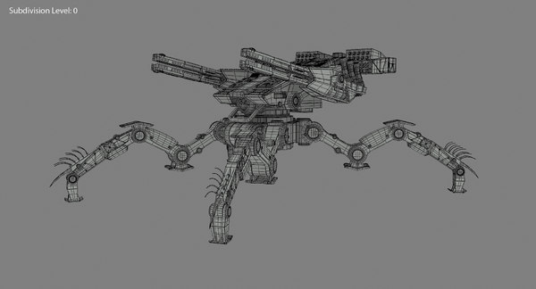 Futuristic spider tank 3D model - TurboSquid 1340913
