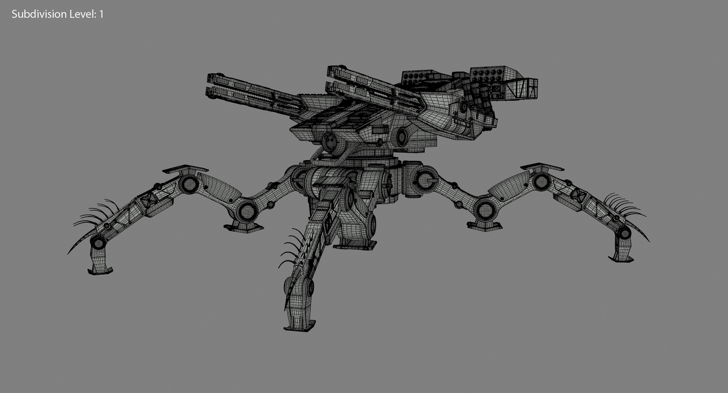 Futuristic spider tank 3D model - TurboSquid 1340913