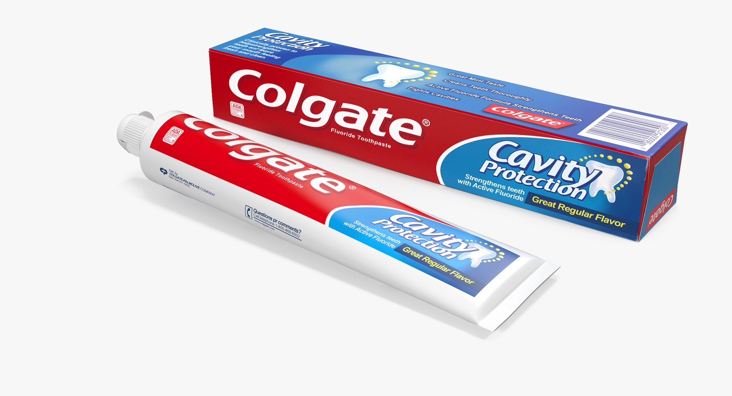 Colgate toothpaste box tube model - TurboSquid 1341311