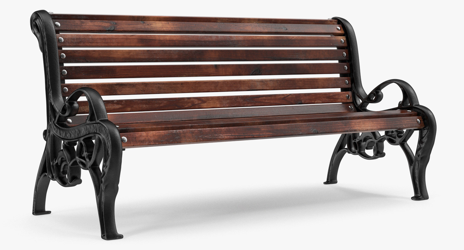 Antique park bench 3D model - TurboSquid 1341295