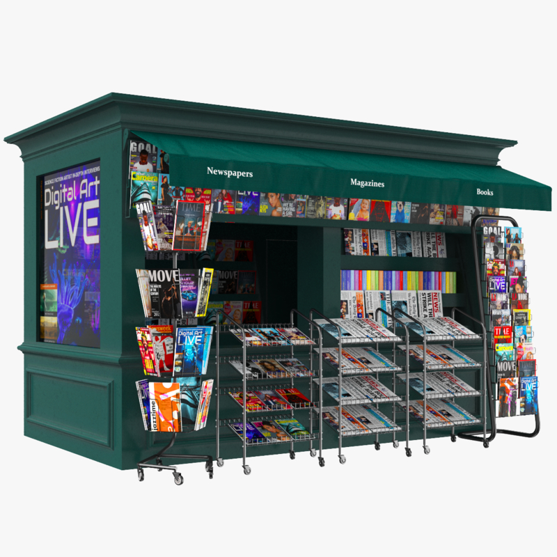 3D news stand model - TurboSquid 1341057