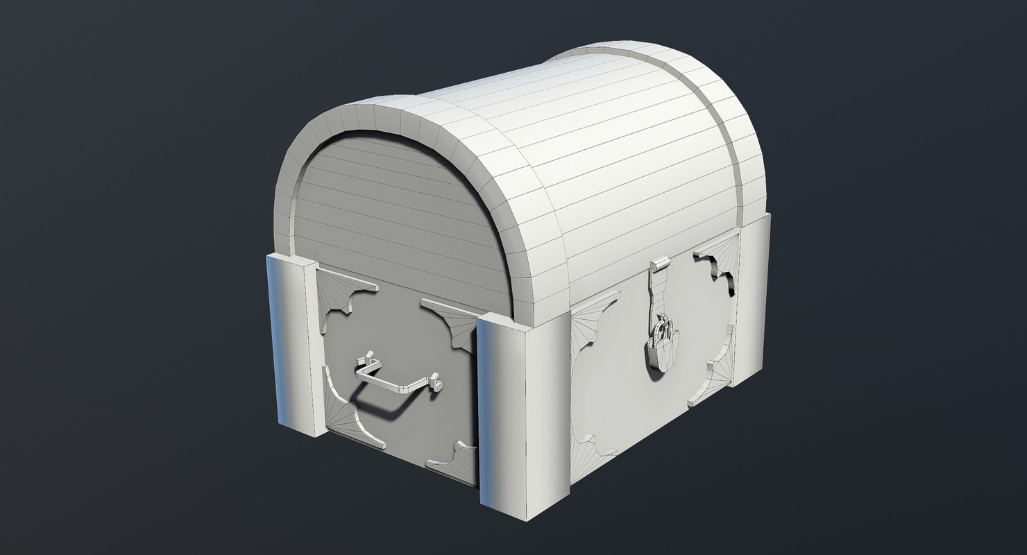Low-poly chest box 3D model - TurboSquid 1341064