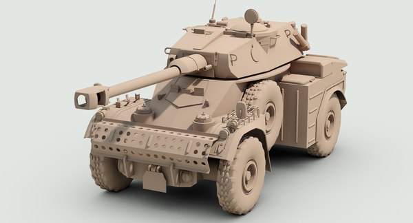 panhard aml 90 armoured car 3d model
