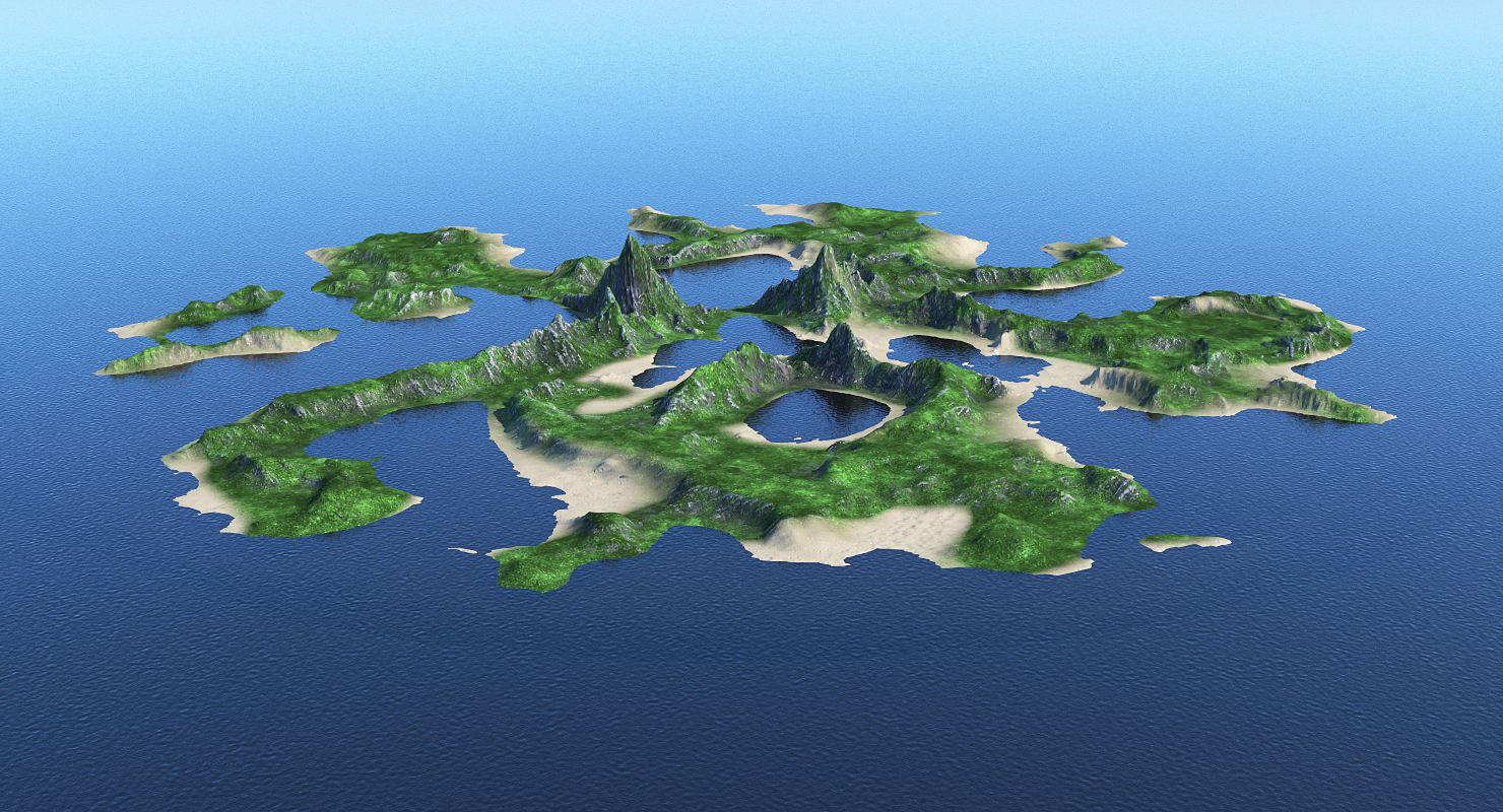 Islands ocean 3D - TurboSquid 1194084