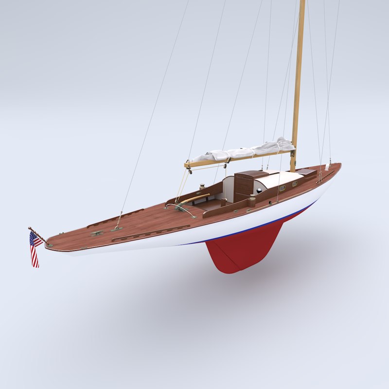 Classic racing sloop alden model - TurboSquid 1341162