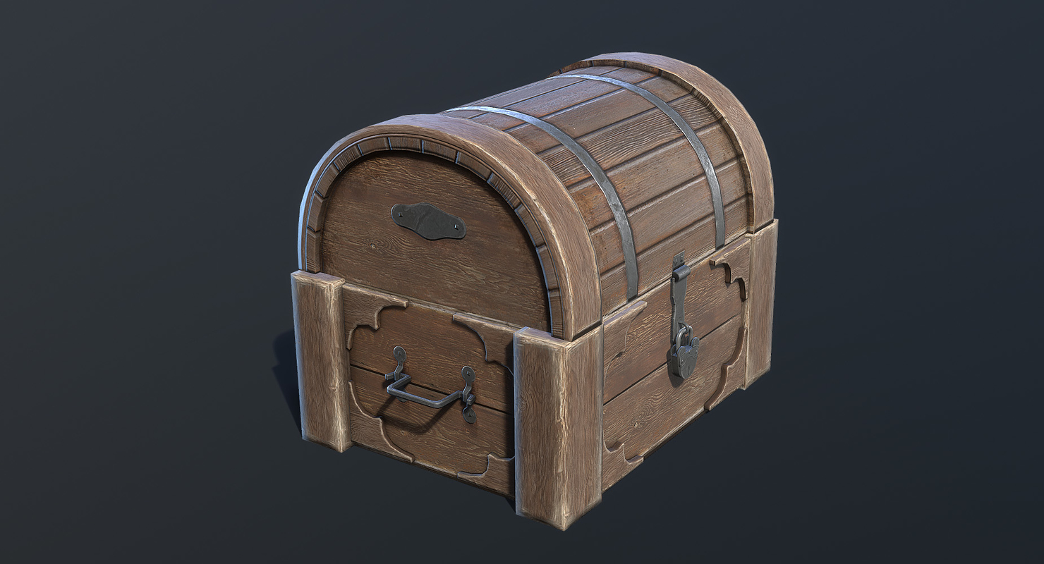 Low-poly chest box 3D model - TurboSquid 1341064