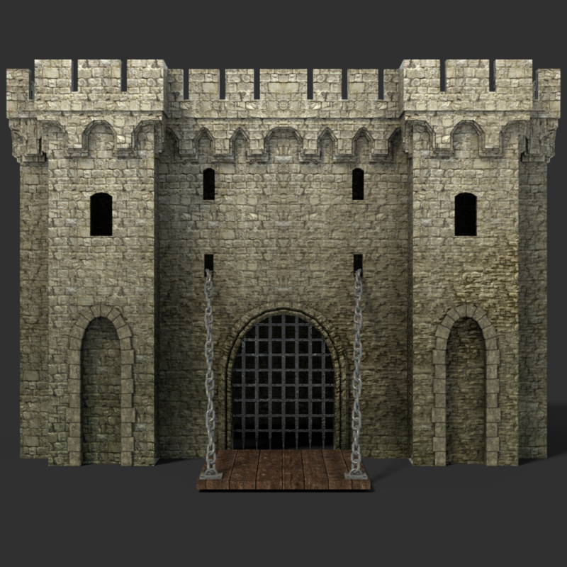 Blender gate medieval 3D model - TurboSquid 1341165