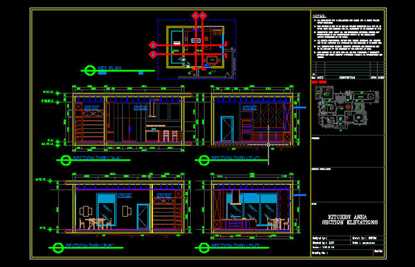 Modern kitchen autocad drawings 3D - TurboSquid 1341241