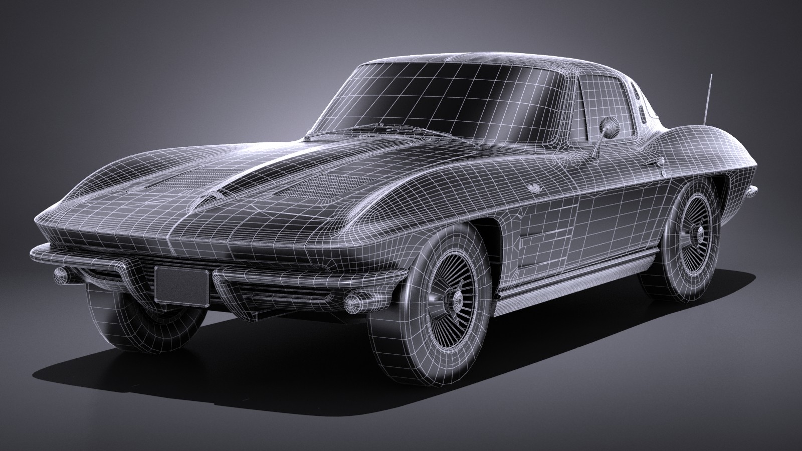 Chevrolet corvette c2 3D model - TurboSquid 1341292