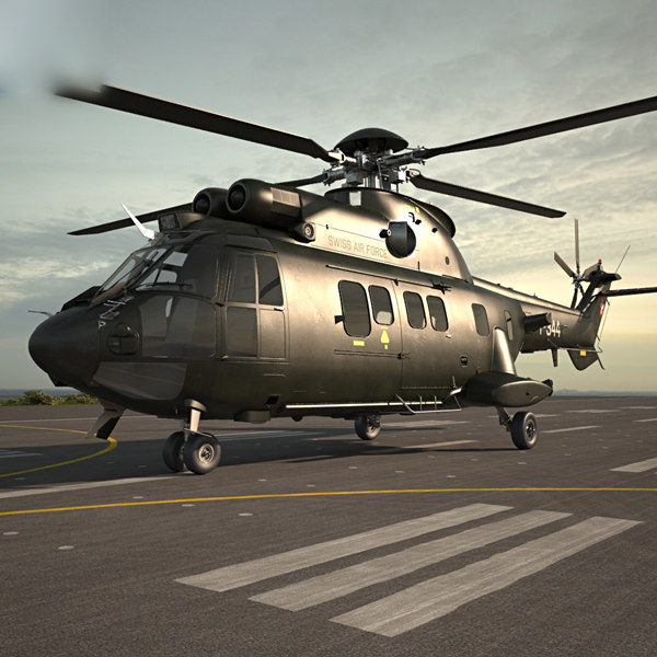 modelo 3d Eurocopter AS532 Cougar - TurboSquid 1341337
