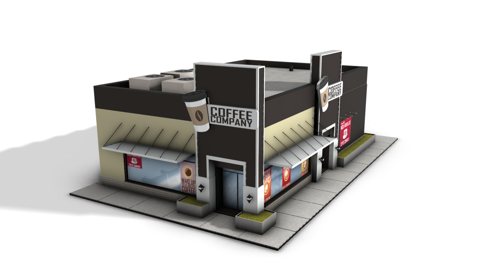 Generic fast food restaurant 3D model - TurboSquid 1341569