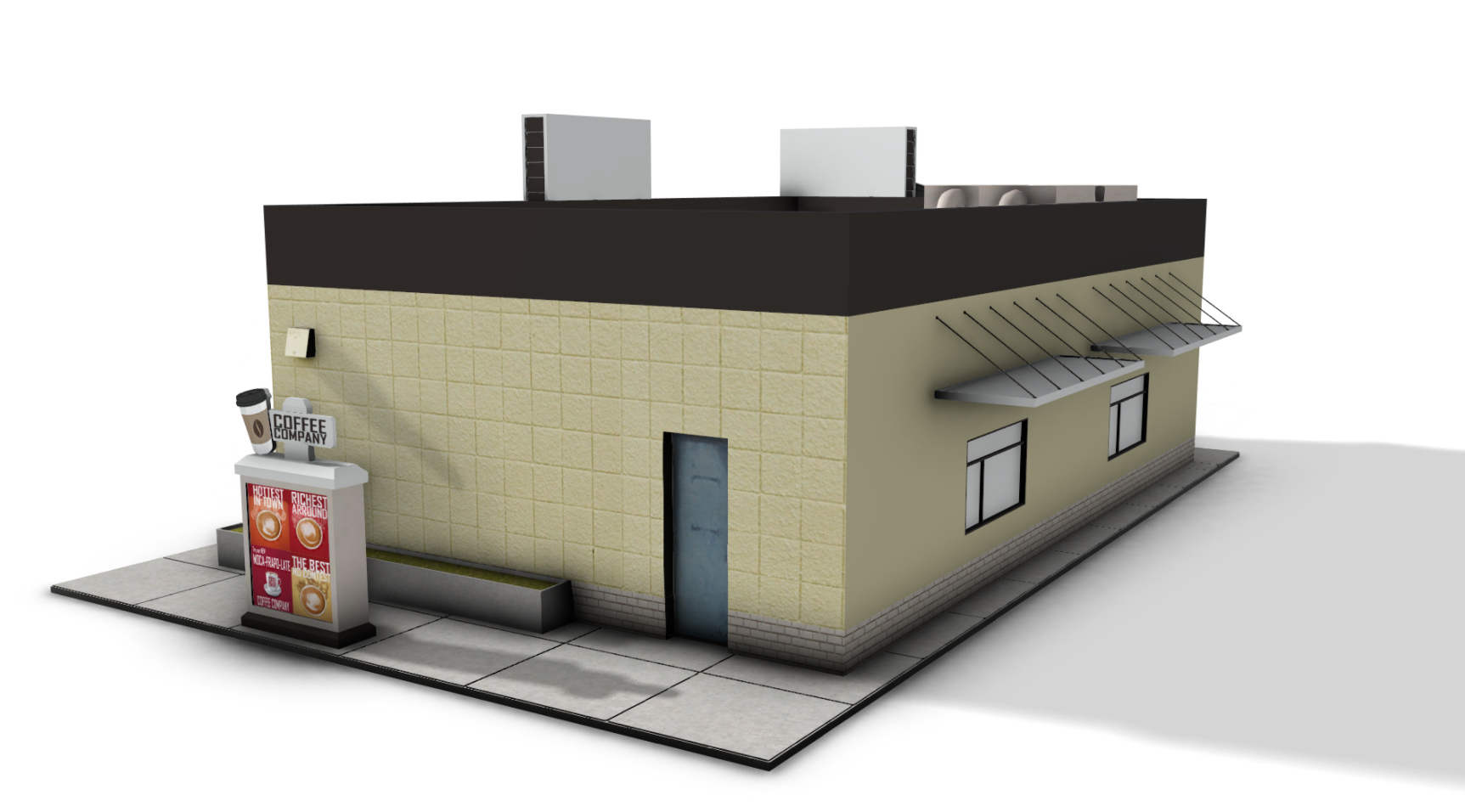 Generic fast food restaurant 3D model - TurboSquid 1341569