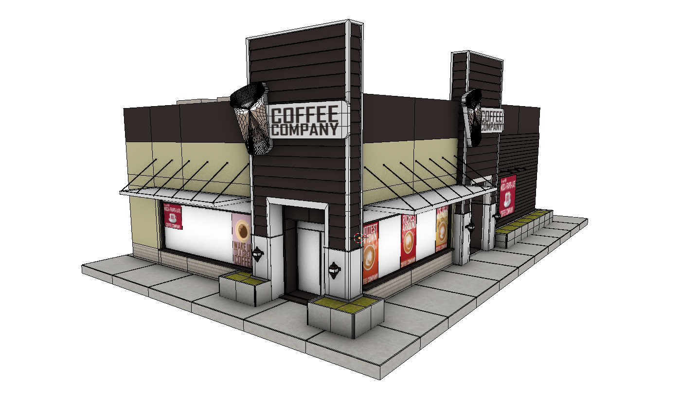 Generic fast food restaurant 3D model - TurboSquid 1341569