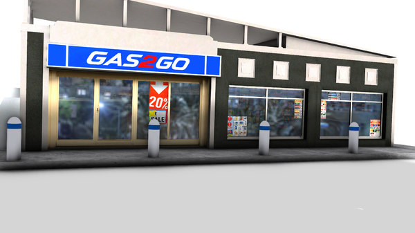 Generic gas station 3D - TurboSquid 1341576