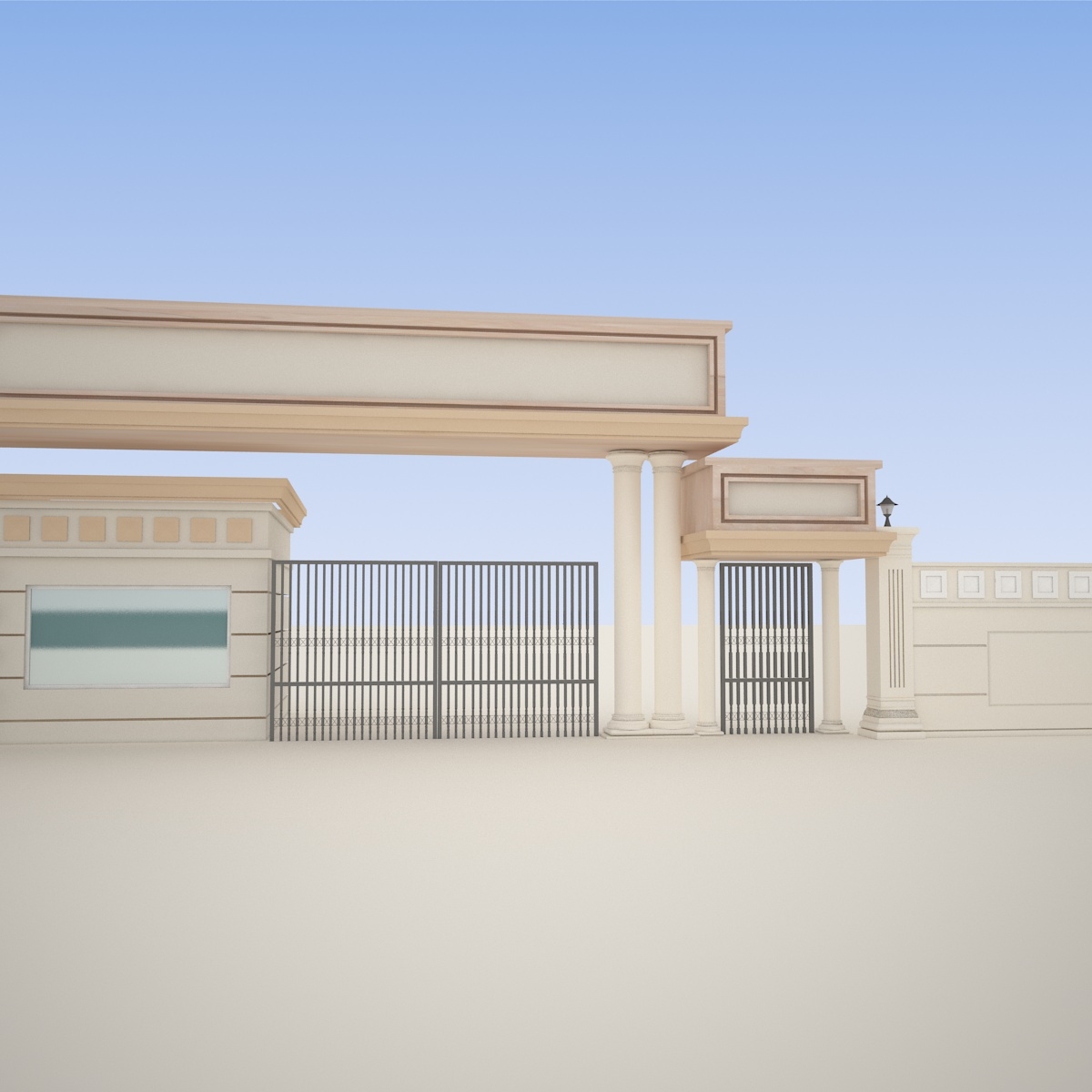 School gate exterior 3D model - TurboSquid 1341713