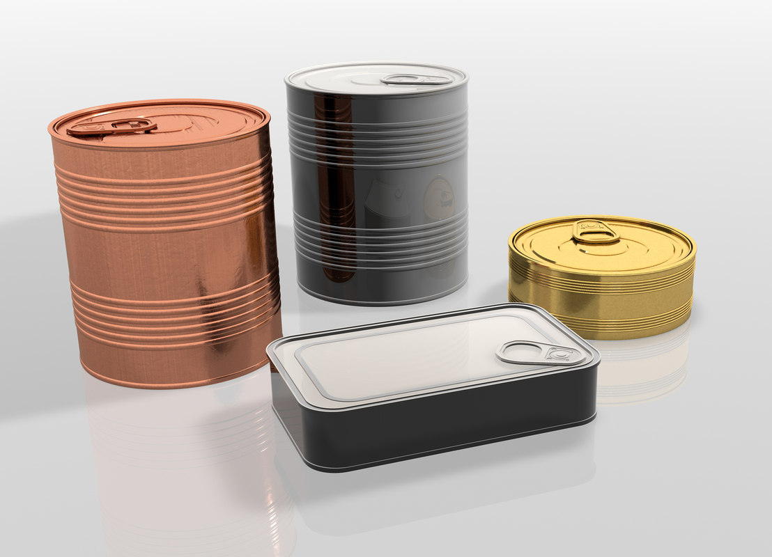 Metal containers food model - TurboSquid 1341844