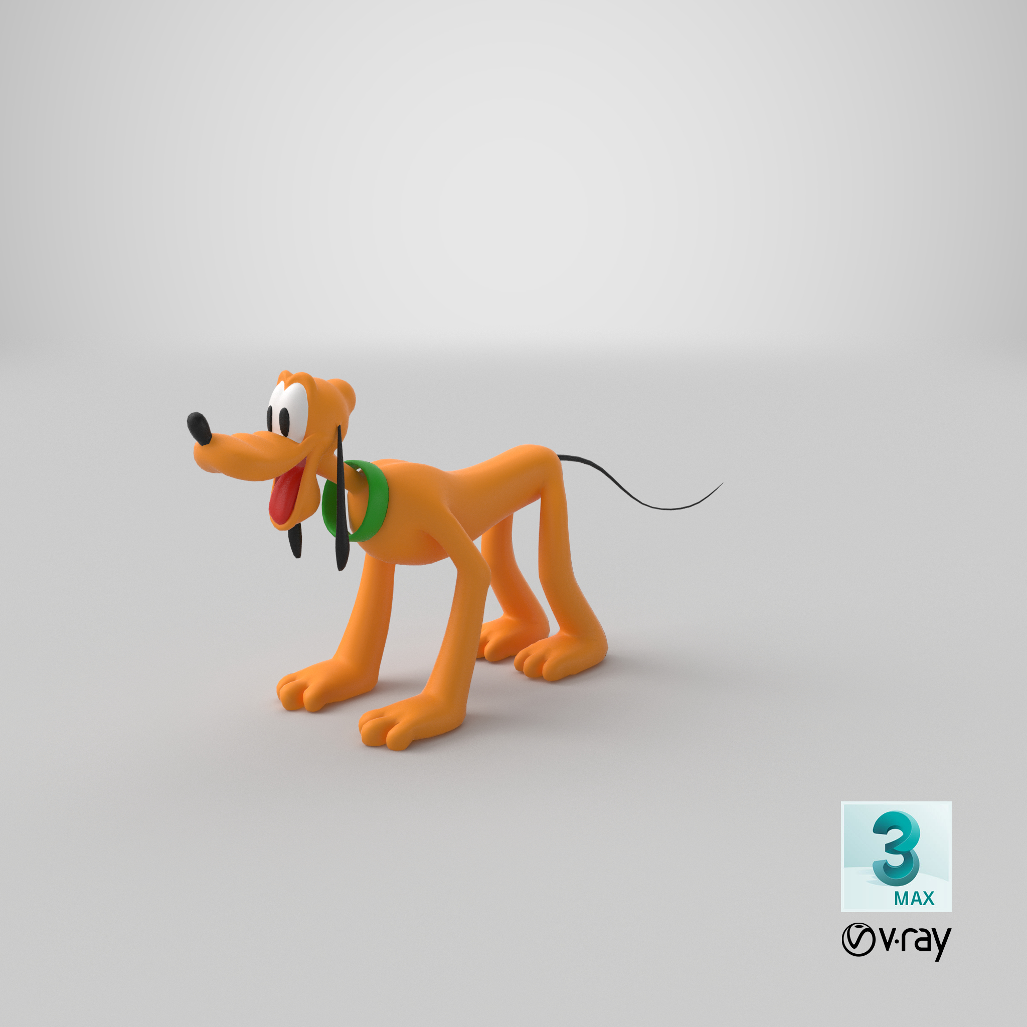 3d model disney pluto
