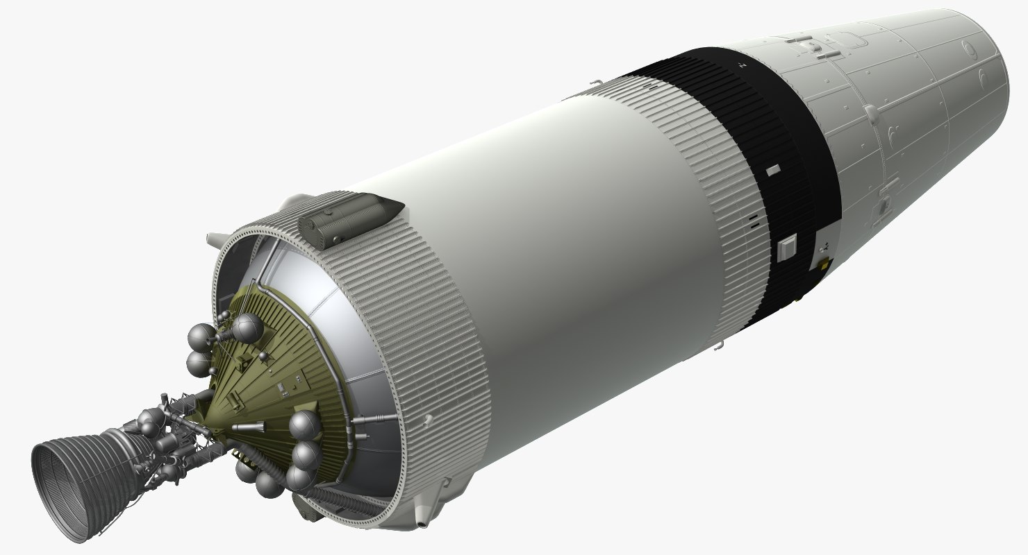 3d saturn s-ivb stage apollo model