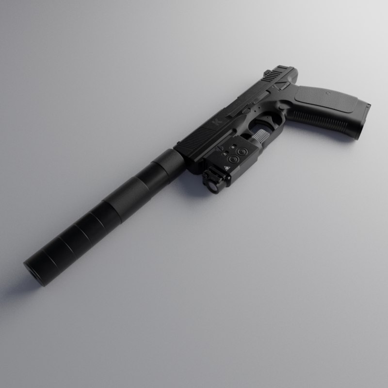 3D model russian pl-15 pistol attachments - TurboSquid 1281217