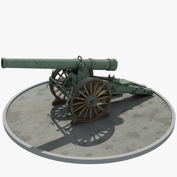3d french 75mm 1897 model