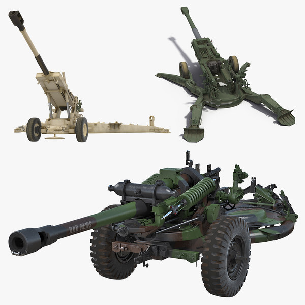 3D howitzers battle artillery - TurboSquid 1342290