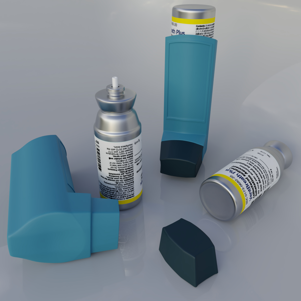Albuterol inhaler 3D model - TurboSquid 1342261
