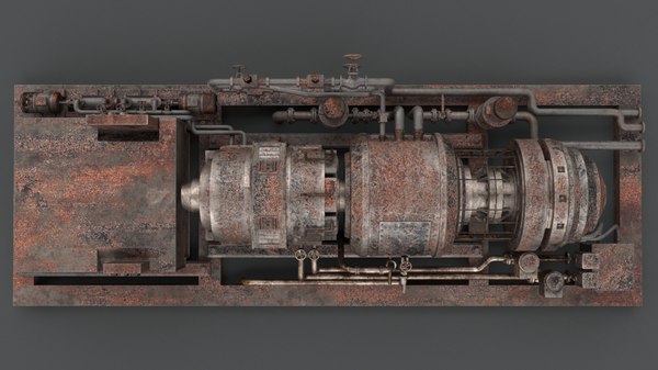 3D machinery rusted device industrial model - TurboSquid 1342280