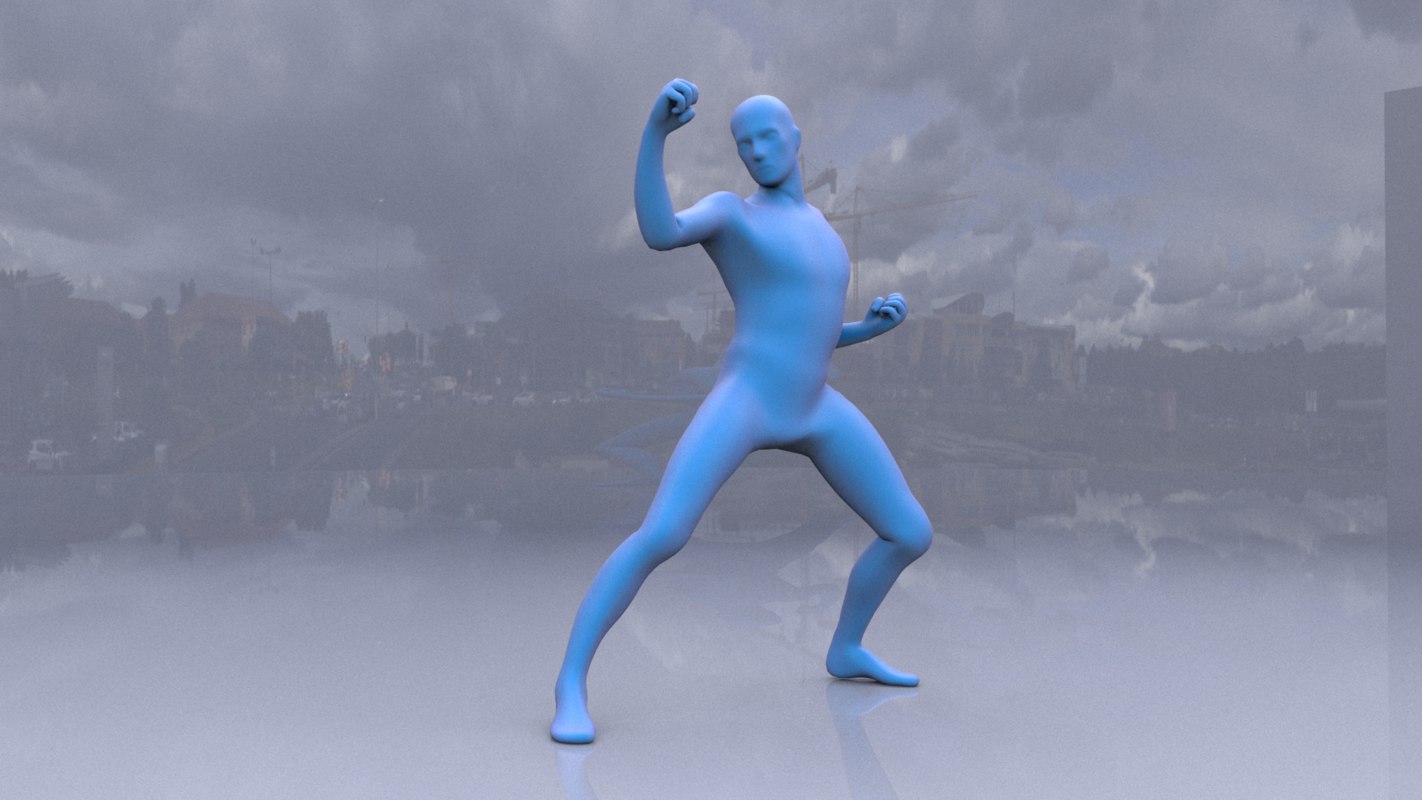 Man blue posing 3D model - TurboSquid 1342312
