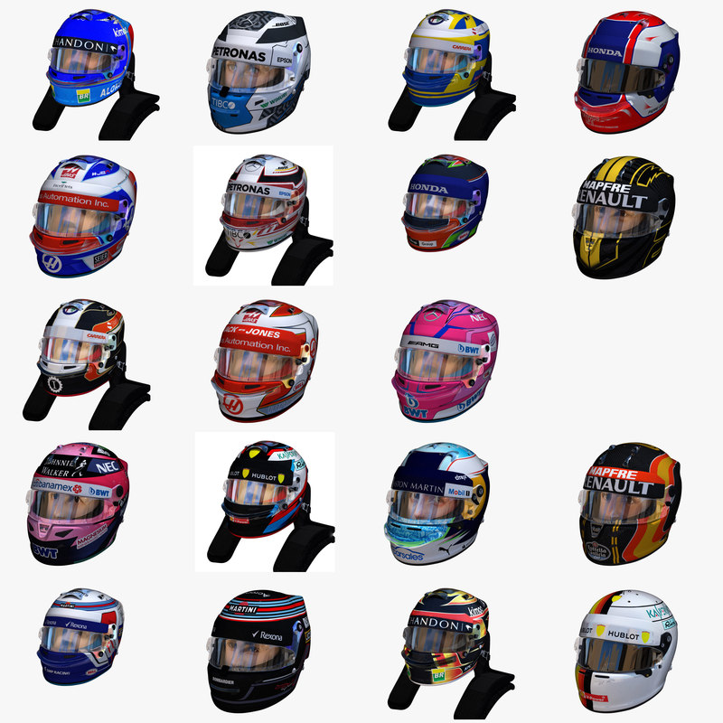 Helmets formula 1 model - TurboSquid 1342309