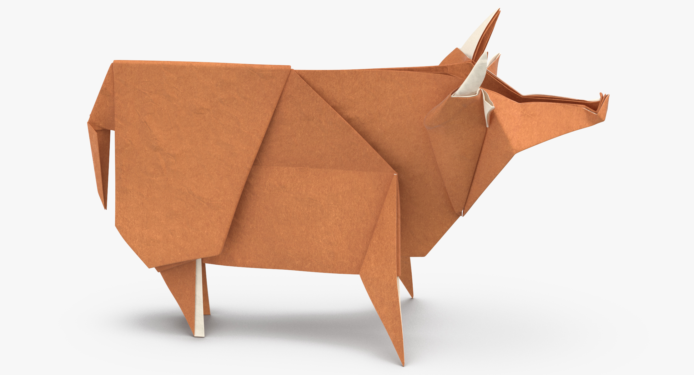 Cow origami model - TurboSquid 1342352