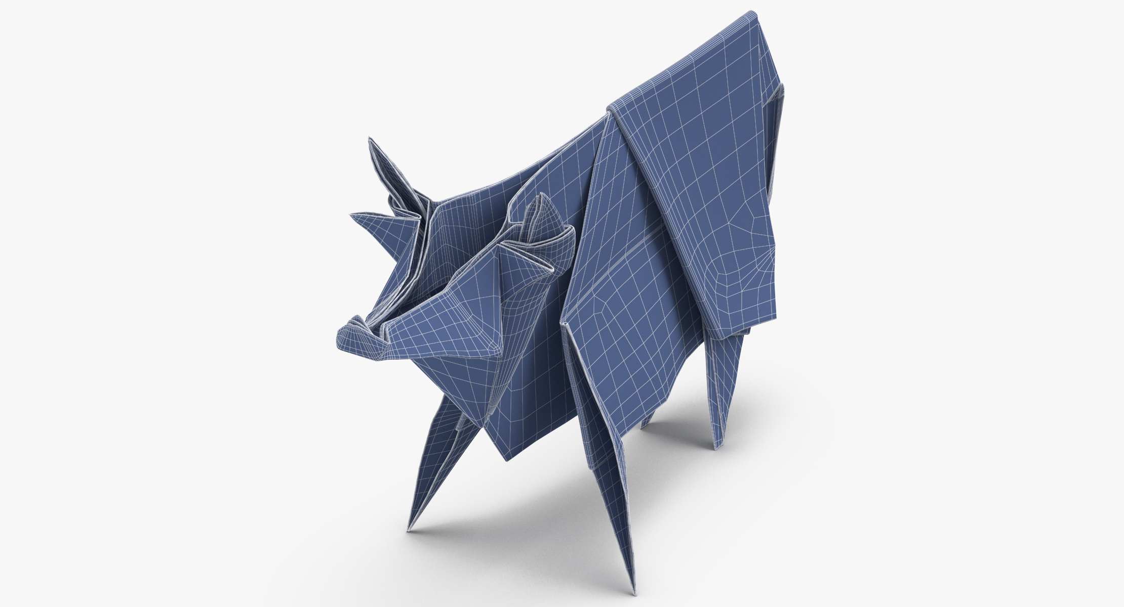 Cow origami model - TurboSquid 1342352