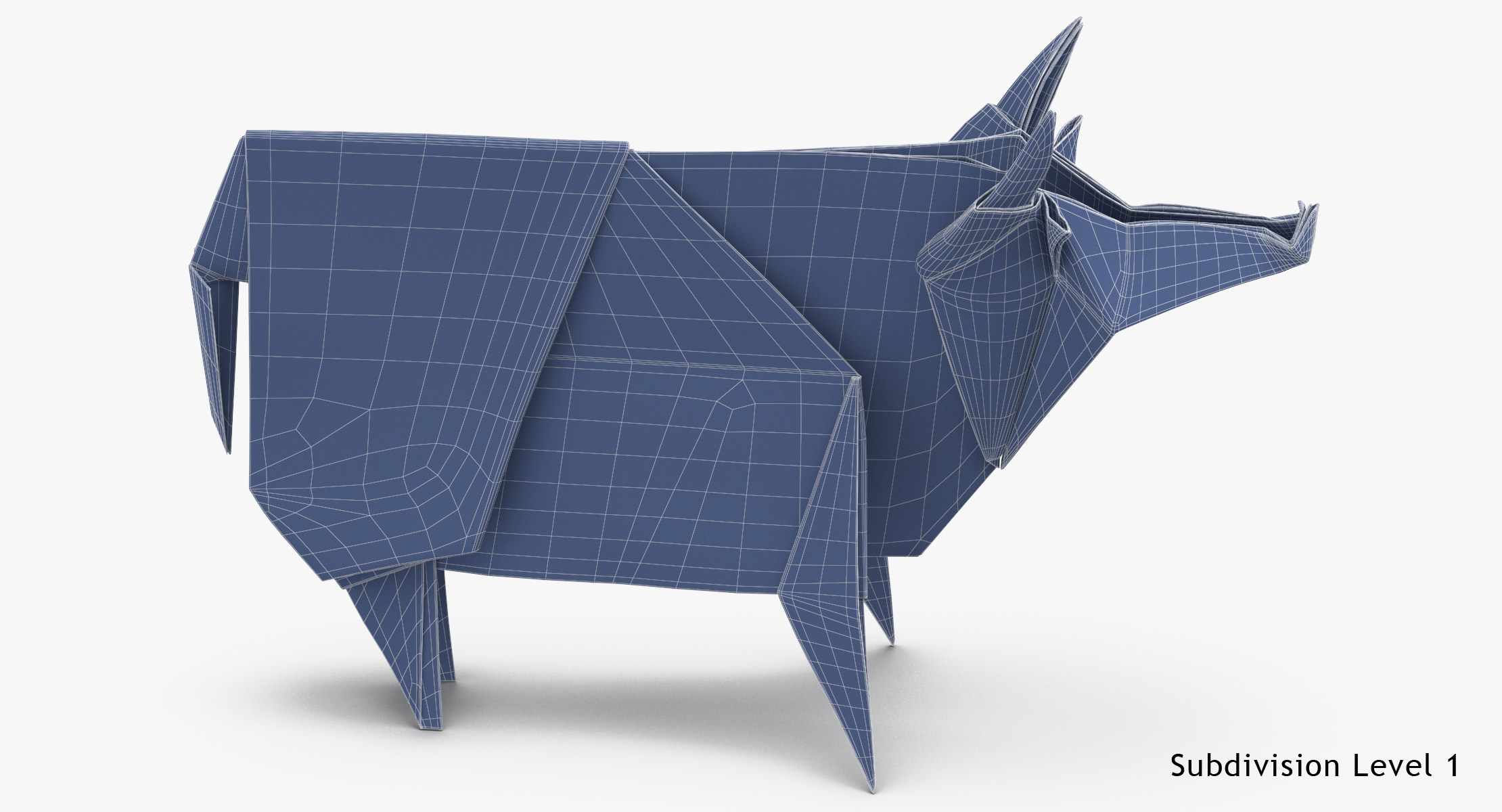 Cow origami model - TurboSquid 1342352