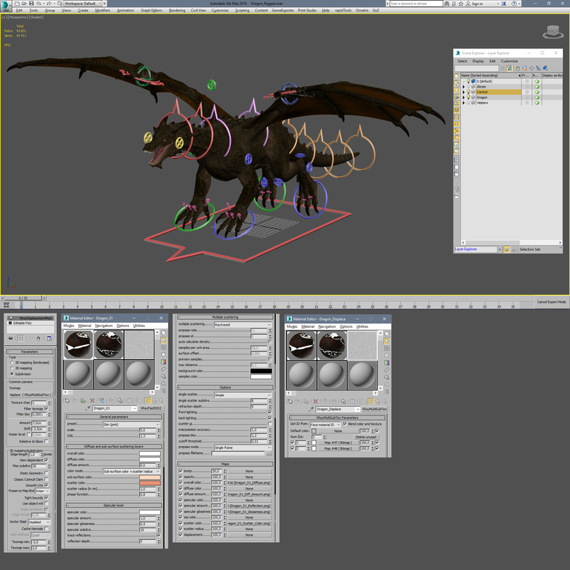 Dragon rig 3D model - TurboSquid 1342403