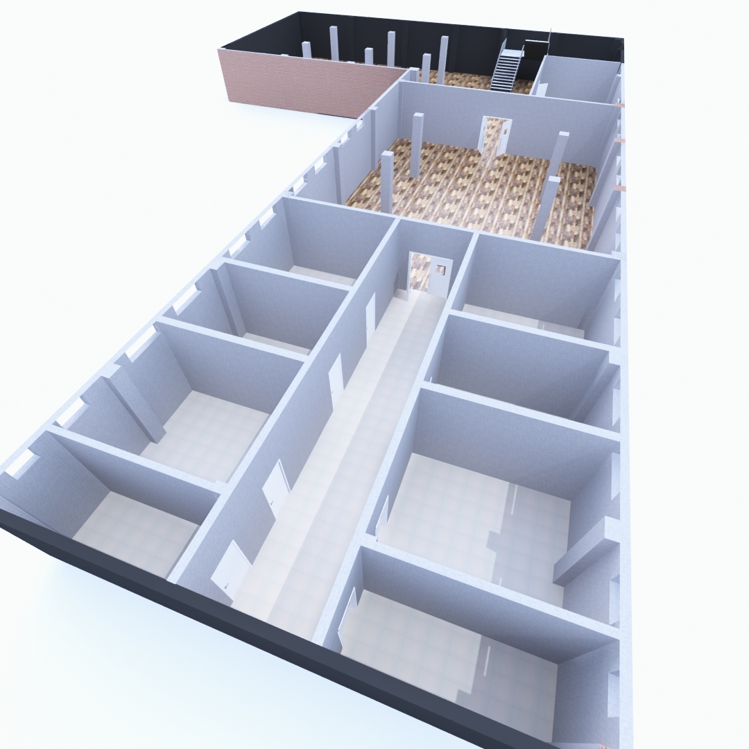 3D school building interior model - TurboSquid 1342586