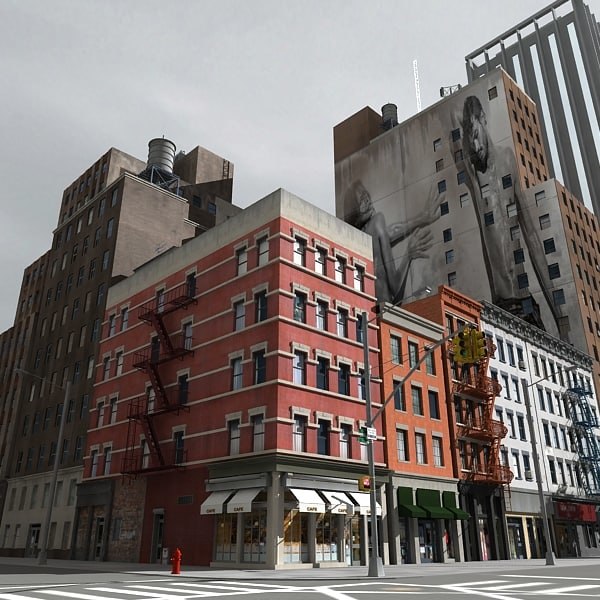 nyc 50 buildings 3d model