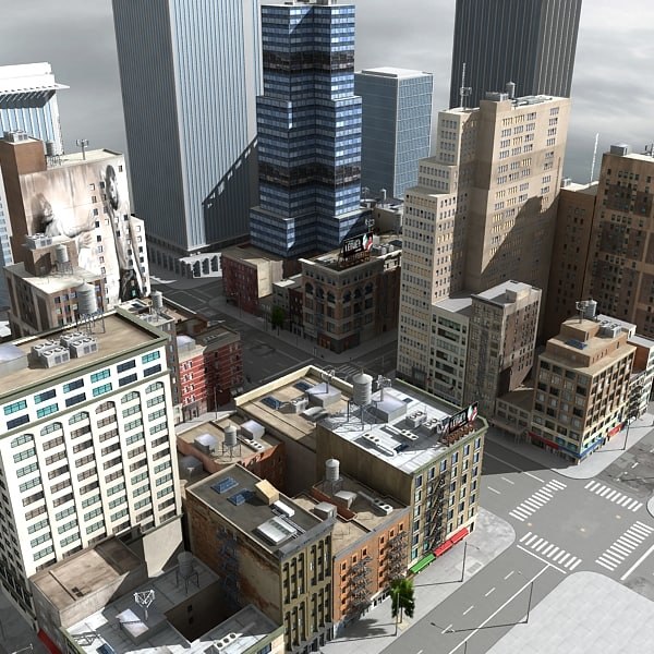 nyc 50 buildings 3d model