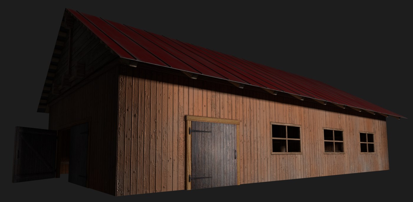 3D wooden barn - TurboSquid 1342519