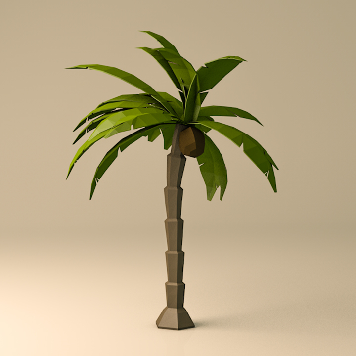 3D style palm tree model - TurboSquid 1342516