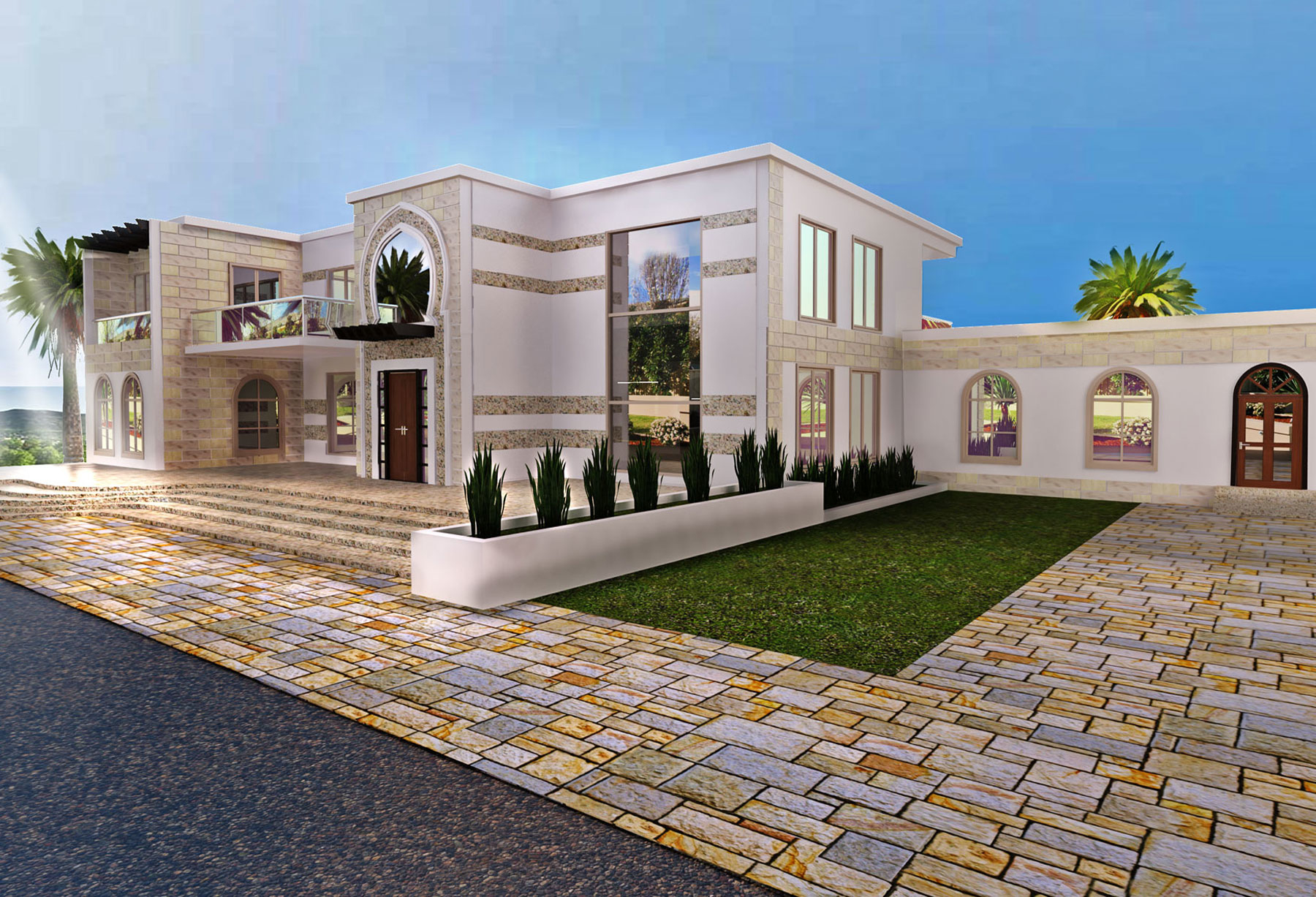Modern islamic villa autocad drawings model - TurboSquid 1342554