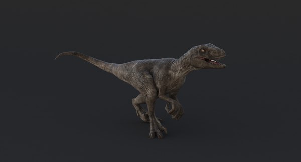 realistic velociraptor rigged raptor 3d max