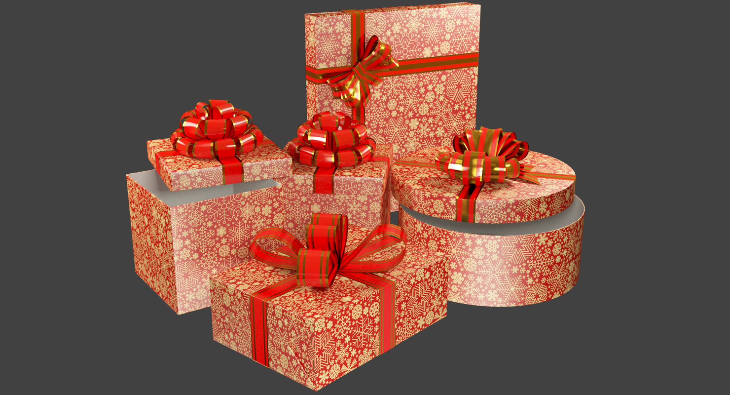 3D set gifts model - TurboSquid 1342735